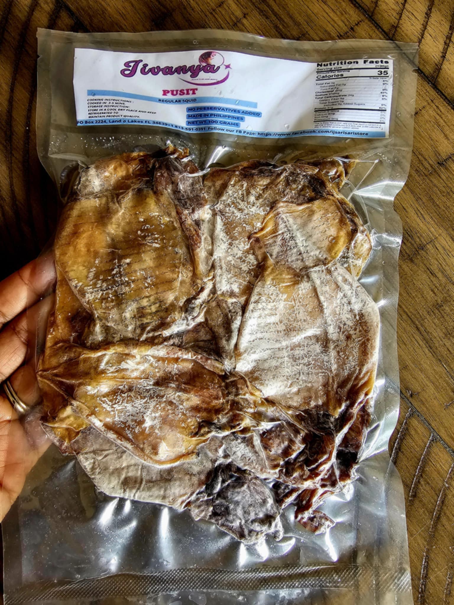 Dried Pusit - Regular Squid - 100/250 grams - 3.5/8.8 oz – Jivanya.us